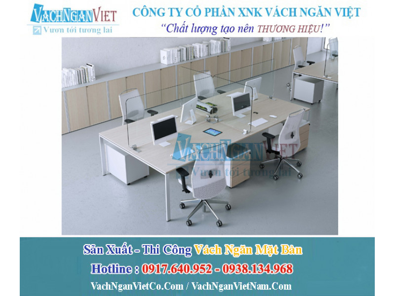 Vách ngăn mặt bàn tạm thời chống dịch